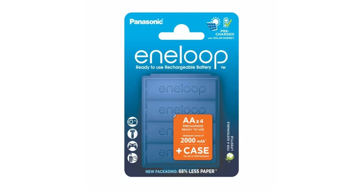 PANASONIC ENELOOP AA 2000mAh 4 szt + CASE